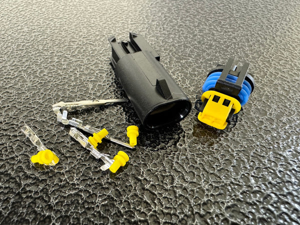 Delphi 2 Pin Yellow Male/Female Kit – moorethrottle